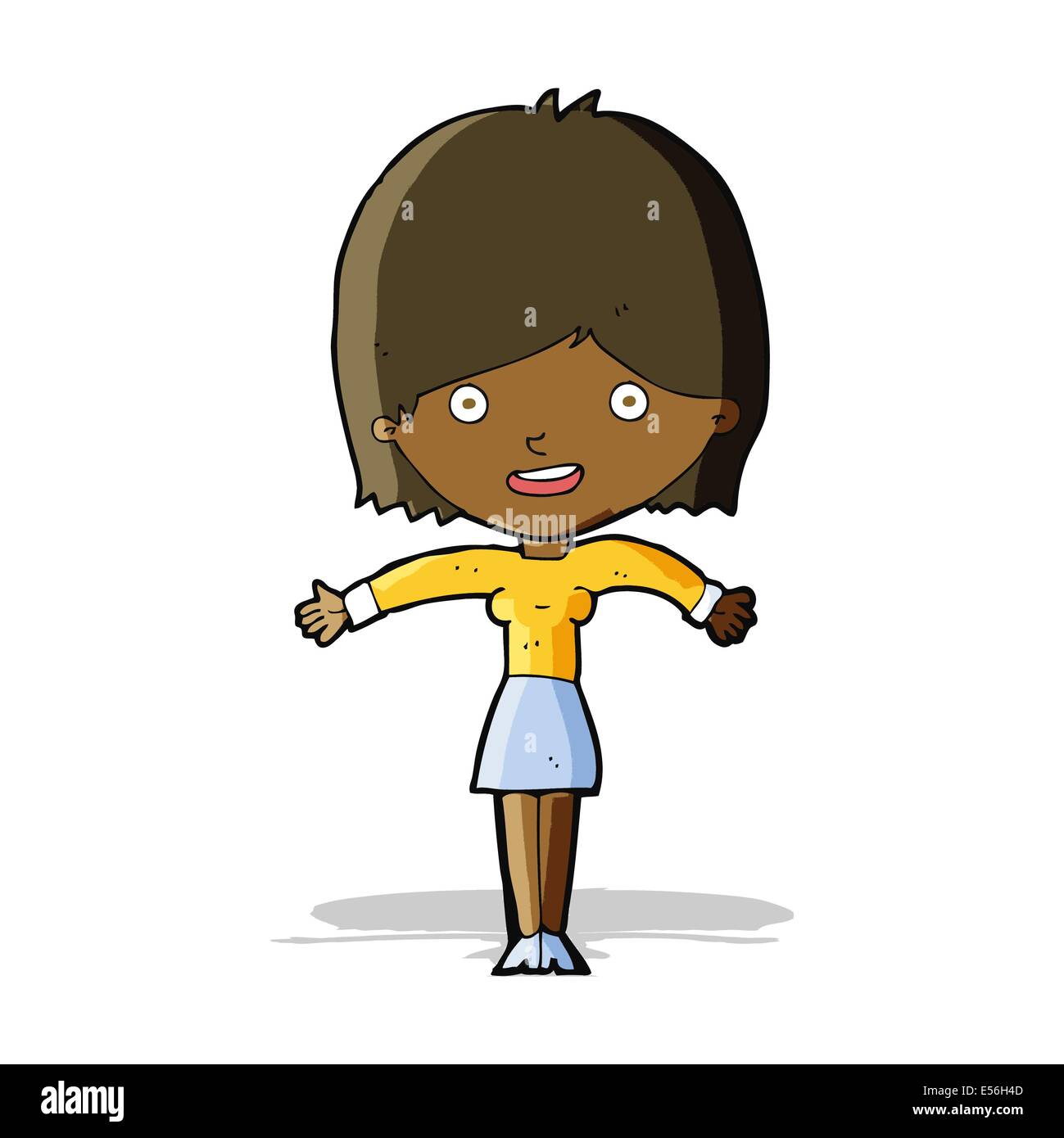 cartoon excited woman Stock Vector Image & Art - Alamy