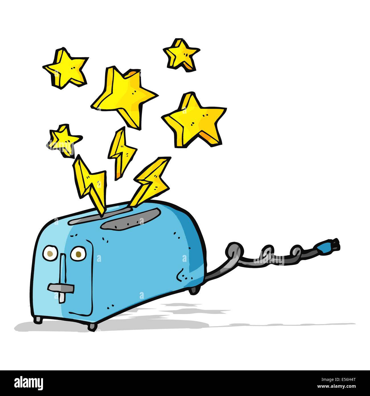 cartoon sparking toaster Stock Vector Image & Art - Alamy