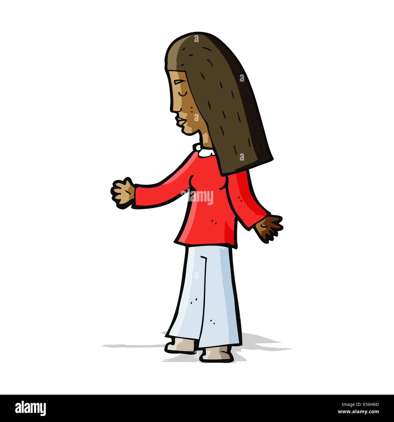 cartoon woman with open arms Stock Vector Image & Art - Alamy