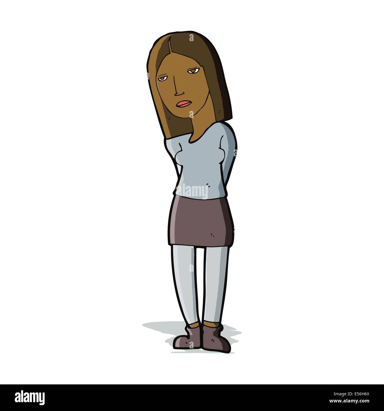 cartoon woman waiting Stock Vector Image & Art - Alamy