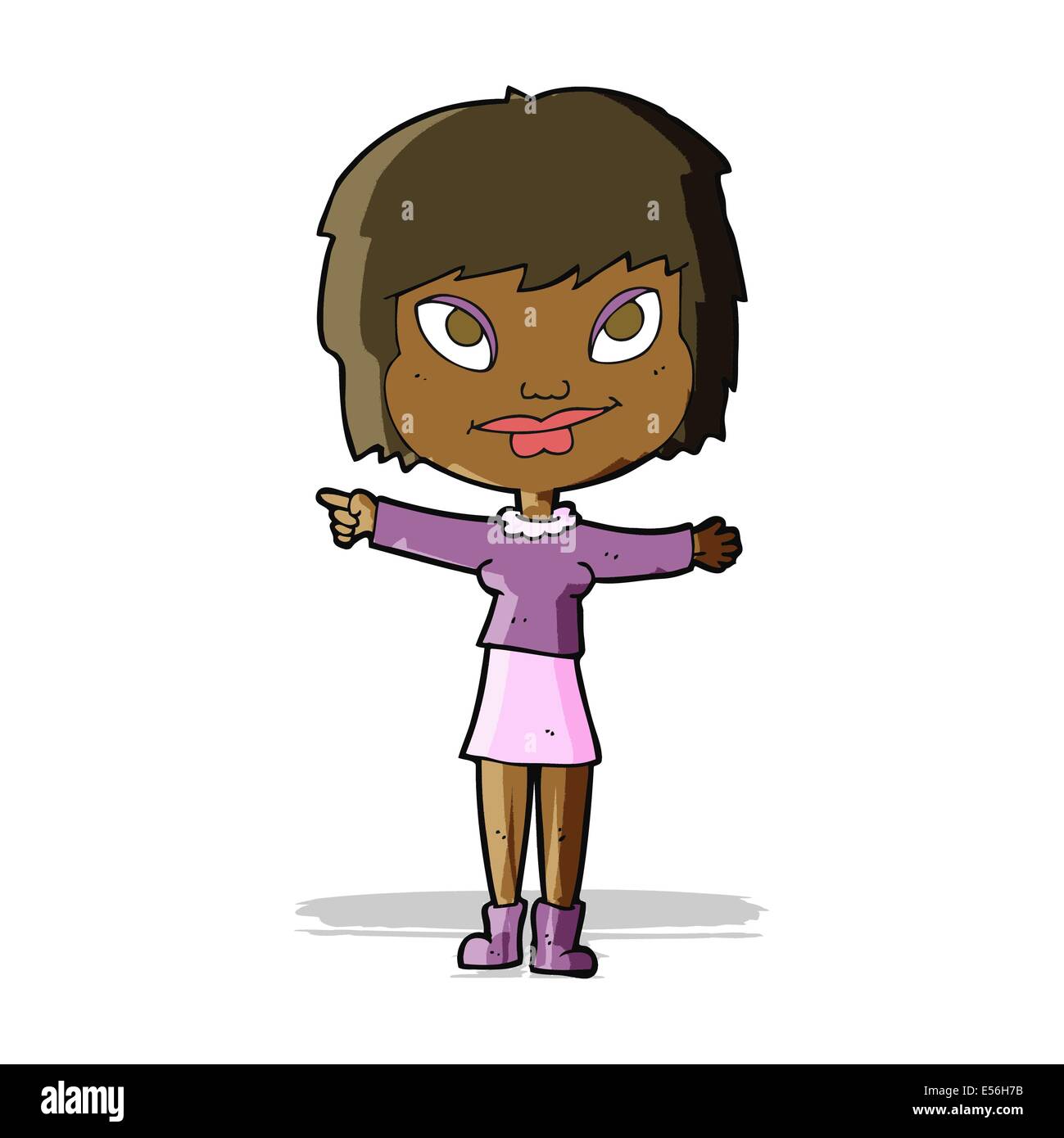 cartoon woman pointing Stock Vector Image & Art - Alamy