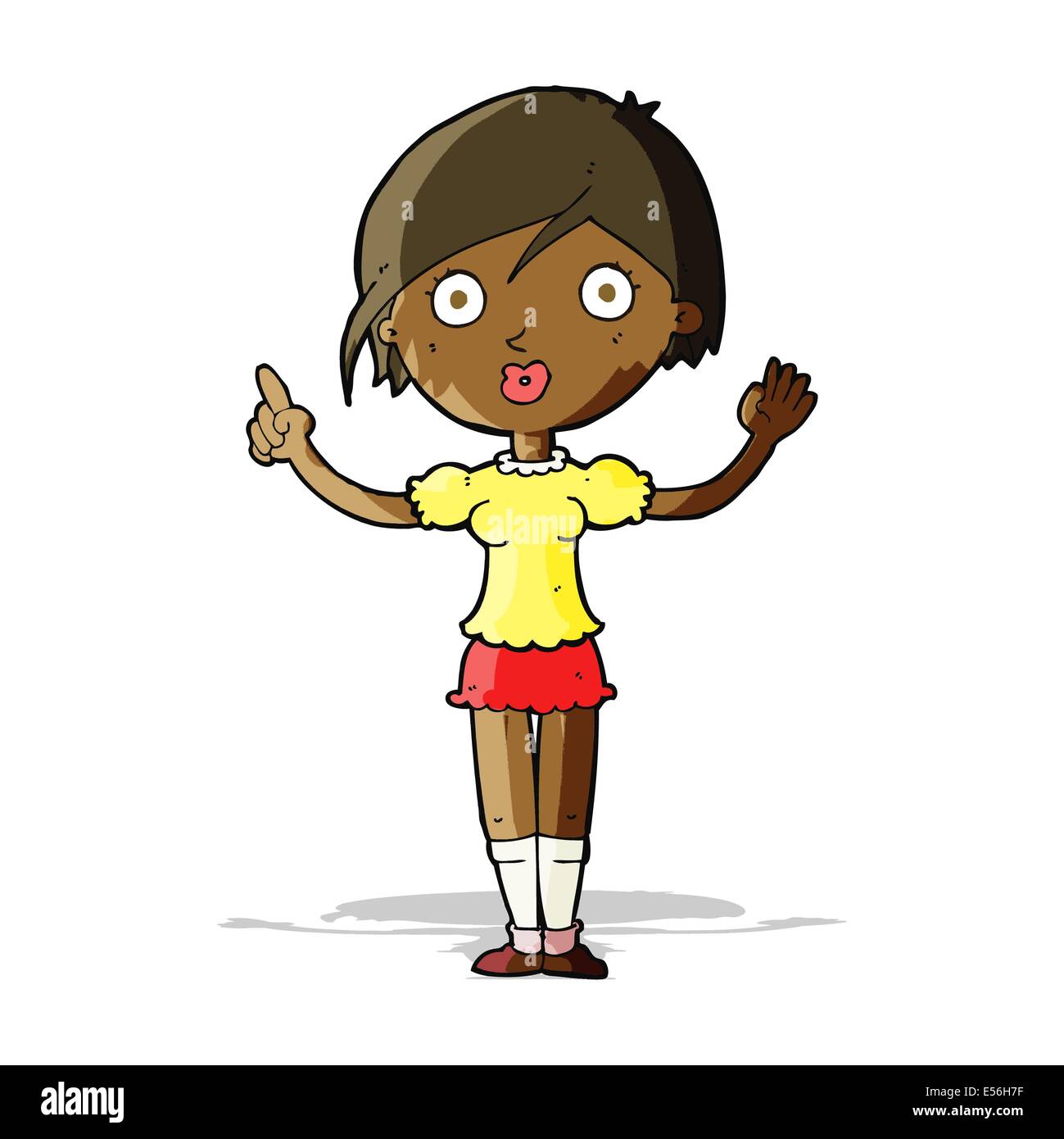 Cartoon girl asking question hi-res stock photography and images - Alamy