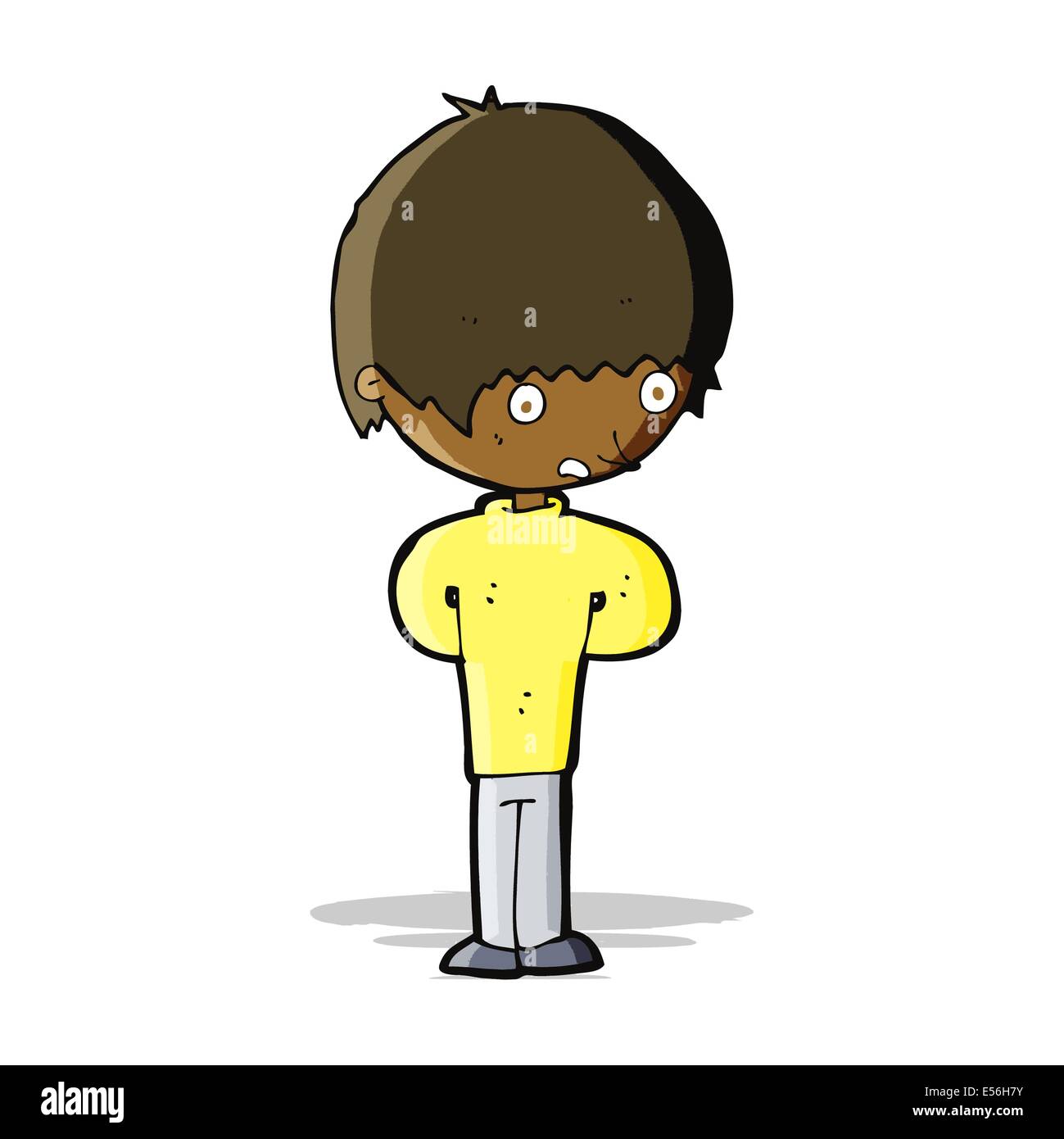 Cartoon nervous boy hi-res stock photography and images - Alamy