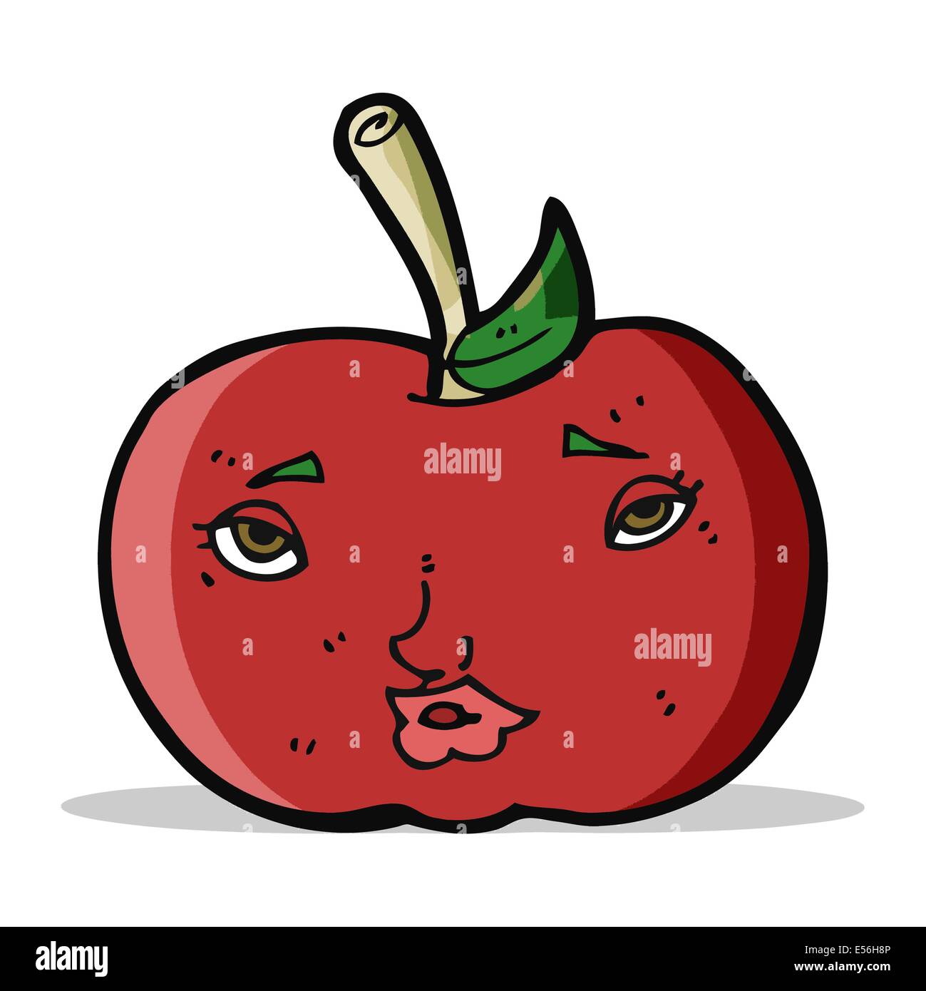 cartoon apple with face Stock Vector Image & Art - Alamy