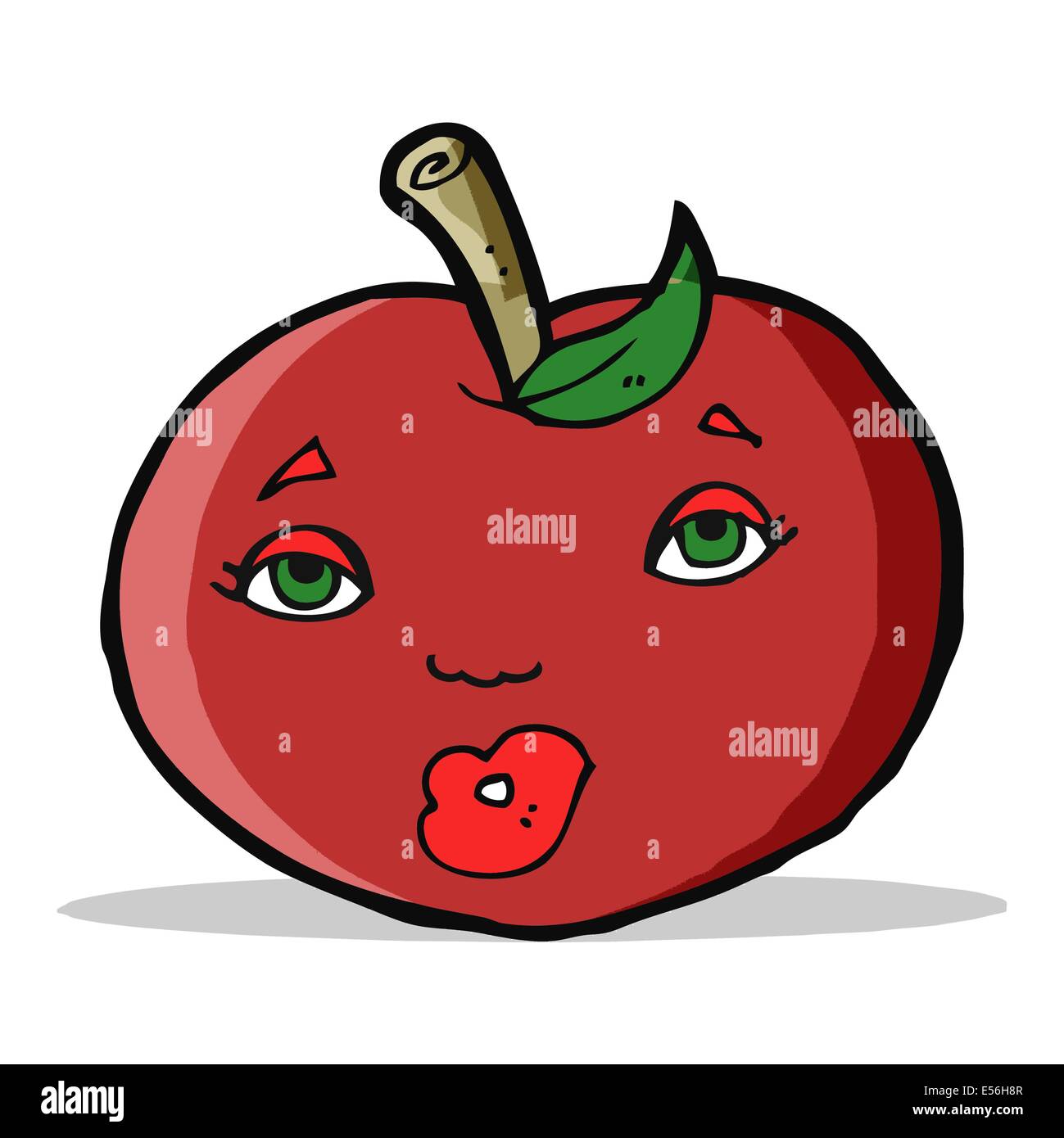 cartoon apple with face Stock Vector Image & Art - Alamy