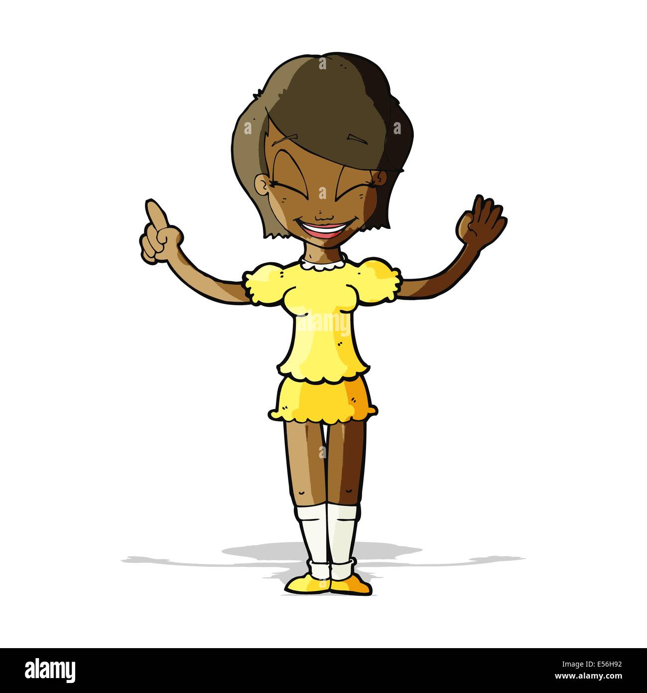 cartoon pretty girl with idea Stock Vector Image & Art - Alamy