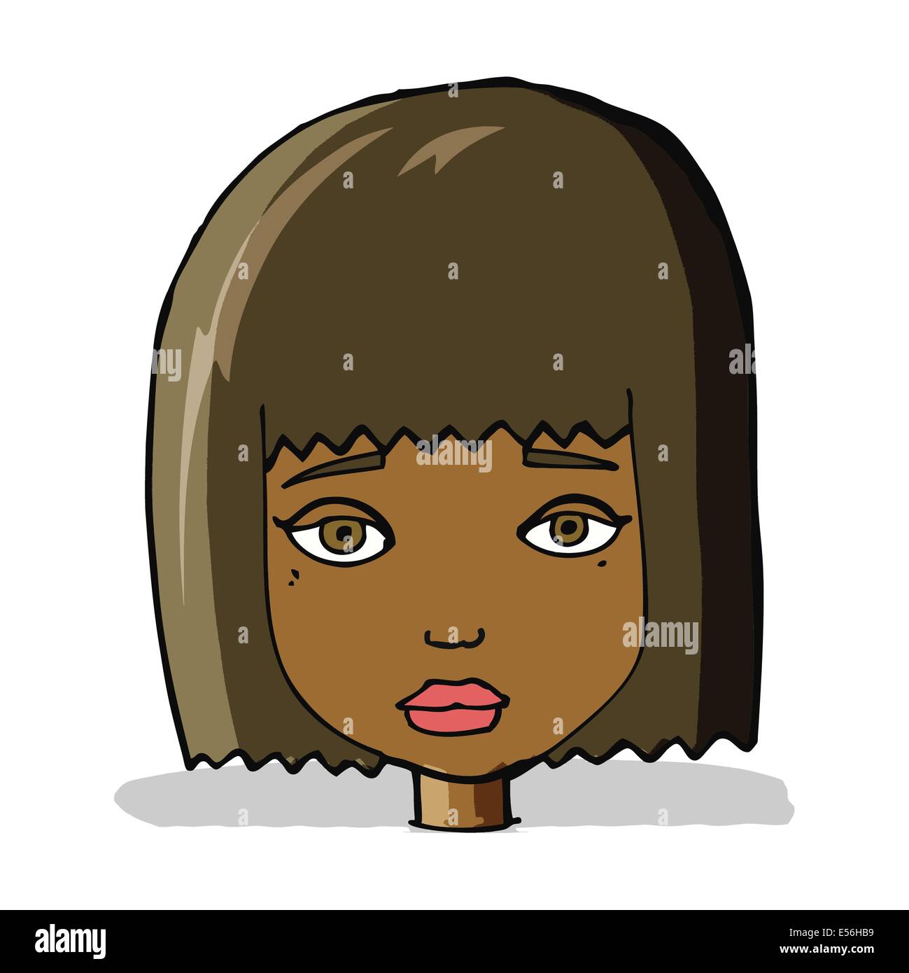 cartoon female face Stock Vector Image & Art - Alamy