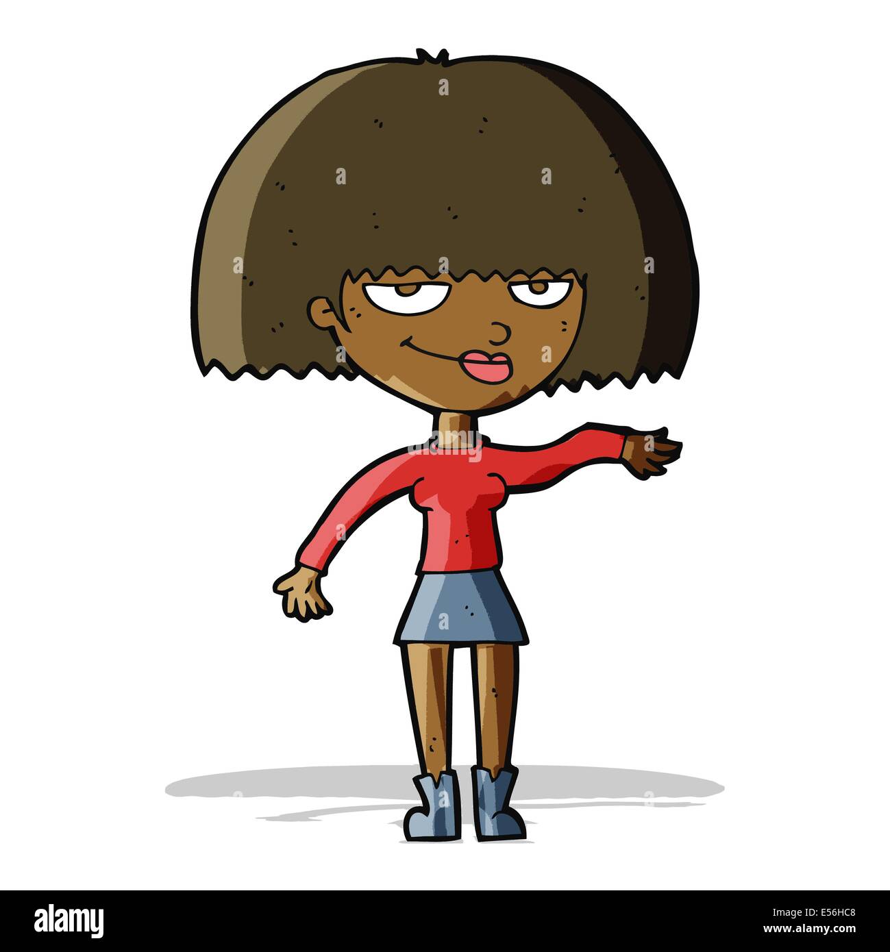 cartoon smug woman making dismissive gesture Stock Vector Image & Art ...