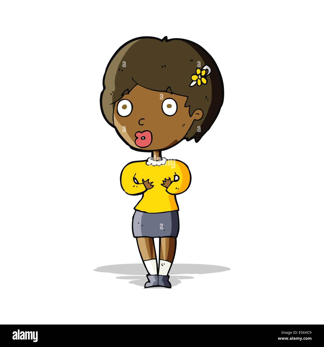 cartoon surprised woman Stock Vector Image & Art - Alamy