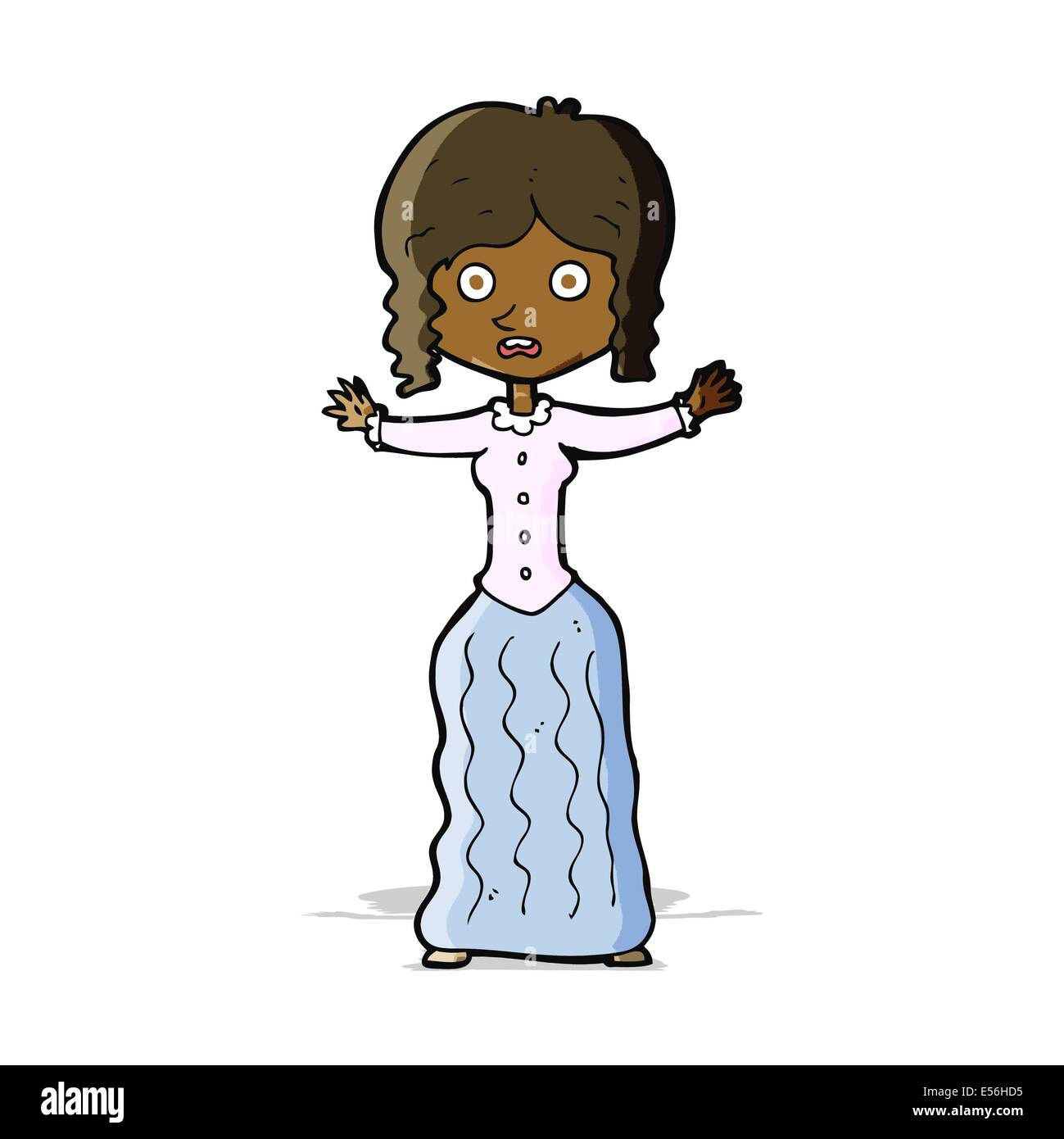 cartoon worried victorian woman Stock Vector Image & Art - Alamy