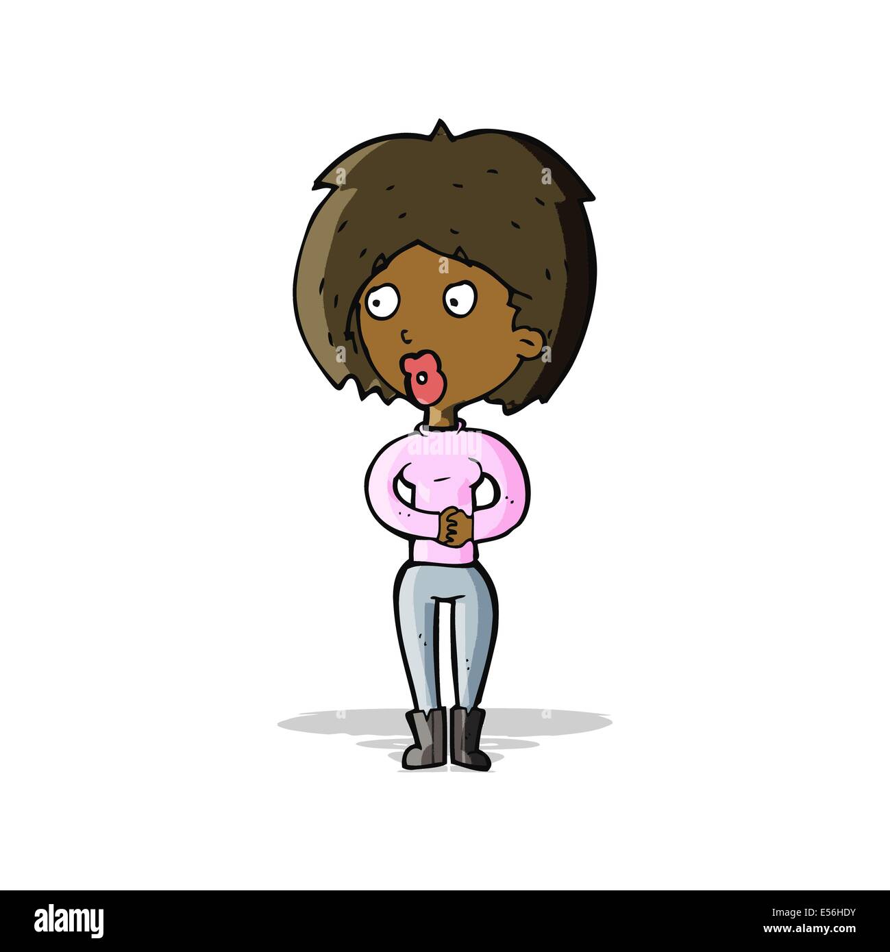 cartoon surprised woman Stock Vector Image & Art - Alamy