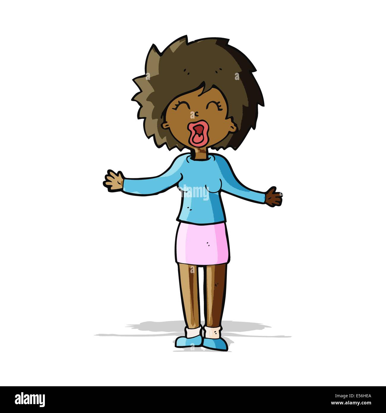 cartoon loud woman Stock Vector Image & Art - Alamy