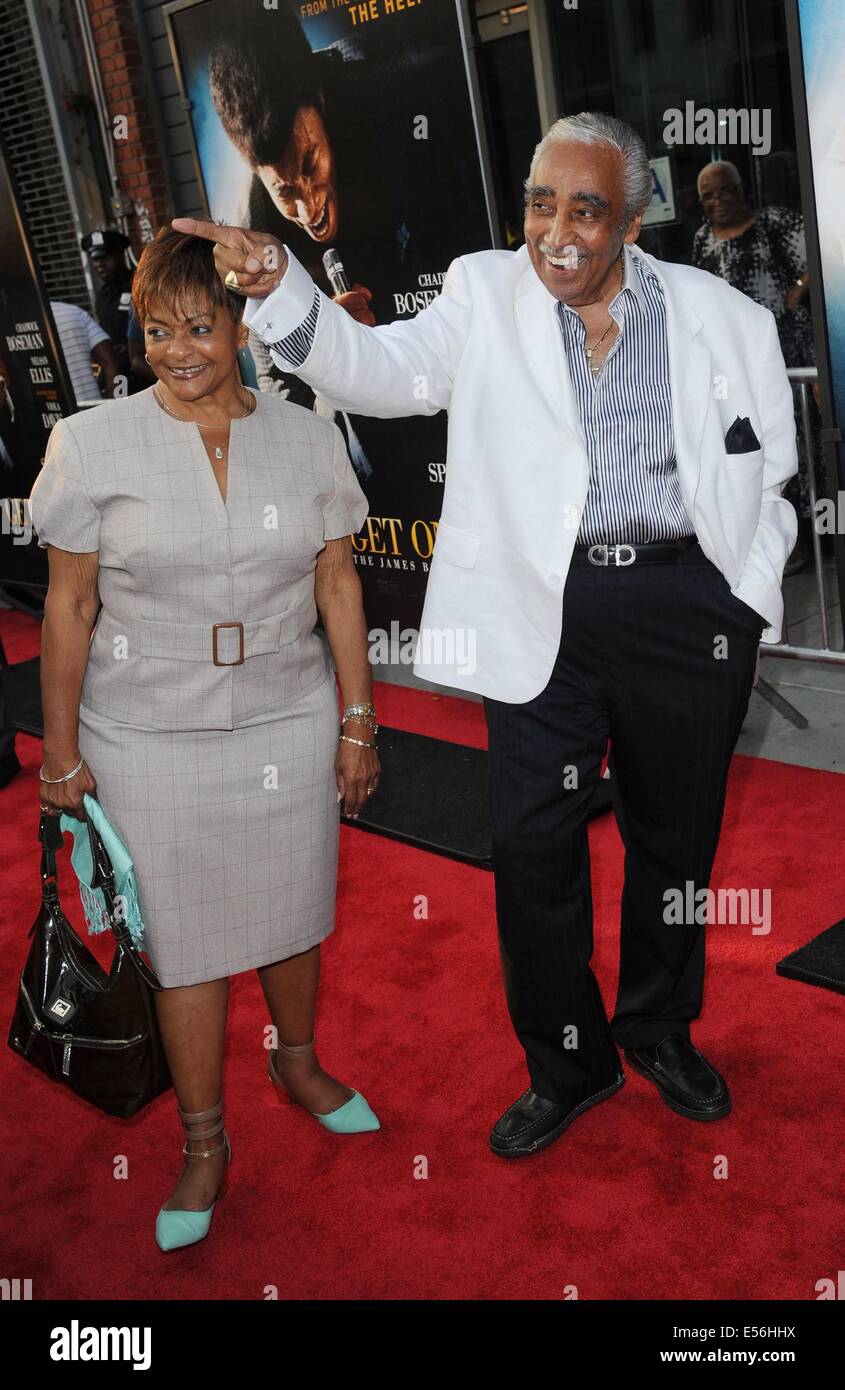 New York, USA. 21st July, 2014. Charlie Rangel at arrivals for GET ON ...
