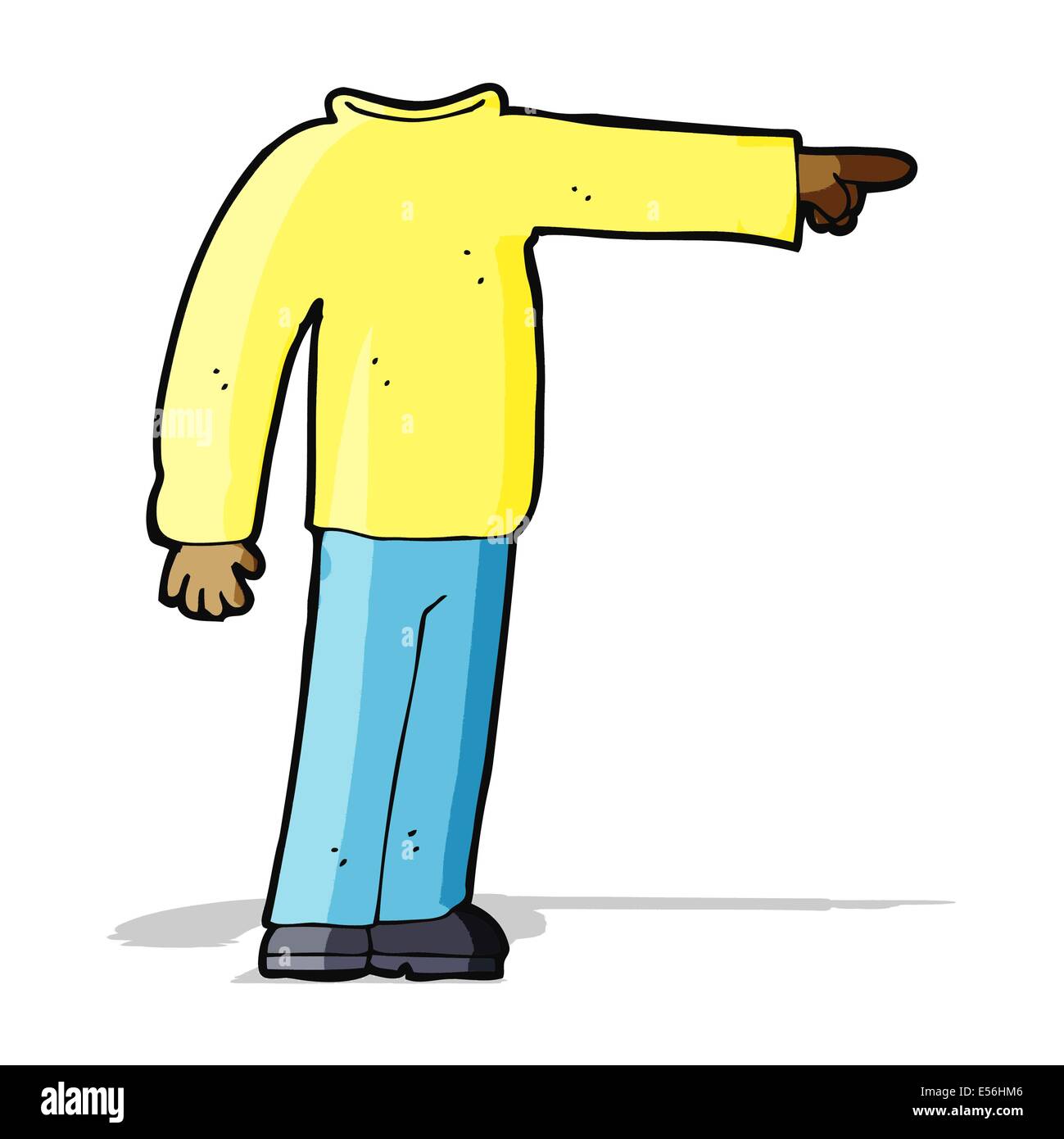 cartoon headless man pointing Stock Vector Image & Art - Alamy