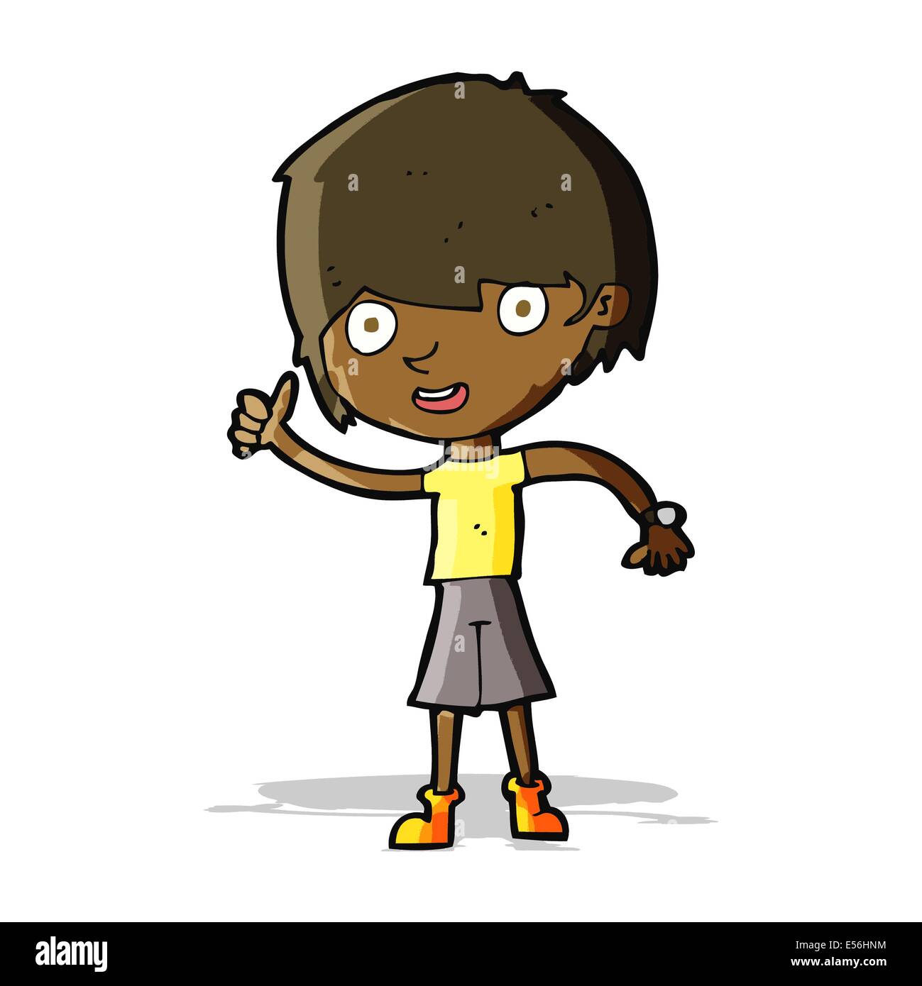 Cartoon boy positive attitude hi-res stock photography and images - Alamy