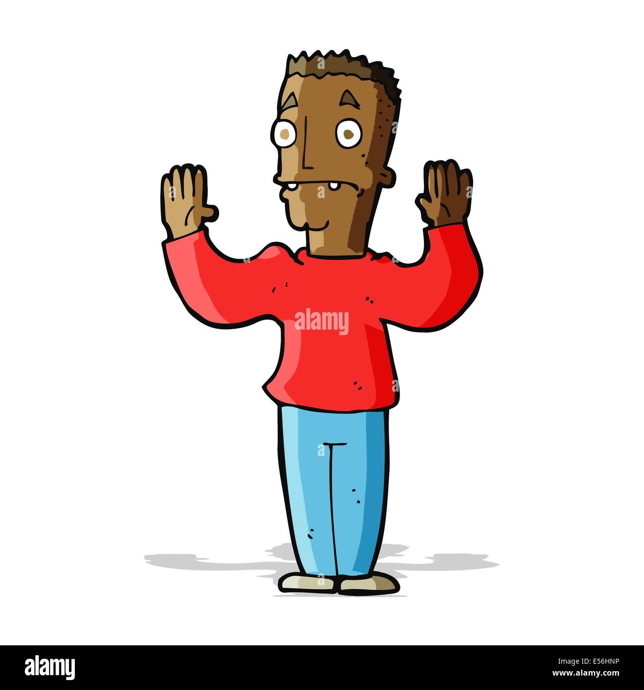 cartoon man surrendering Stock Vector Image & Art - Alamy