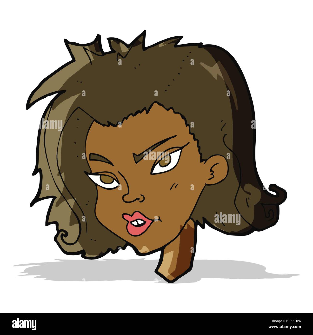 cartoon female face Stock Vector Image & Art - Alamy