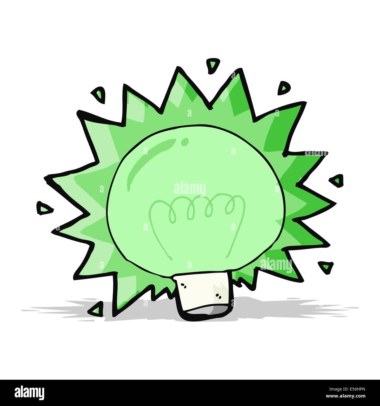 cartoon flashing green light bulb Stock Vector Image & Art - Alamy