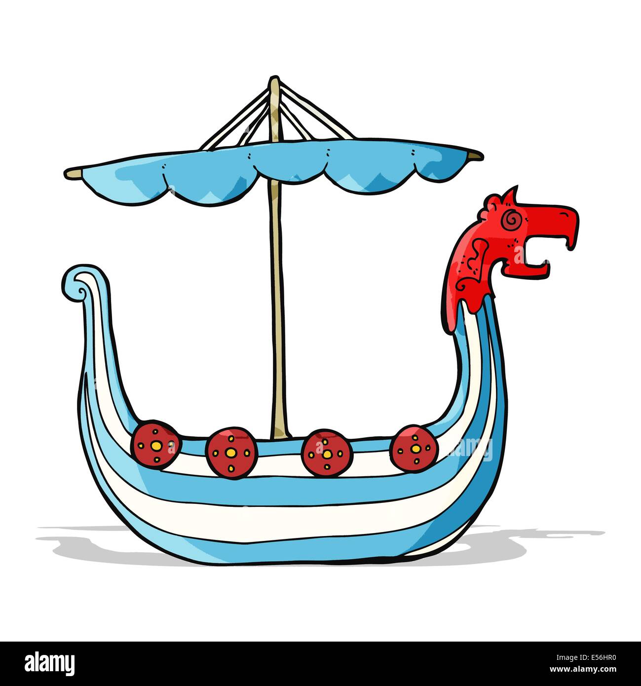 cartoon viking ship Stock Vector Image & Art - Alamy