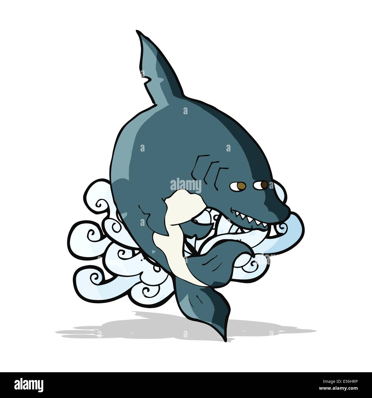 funny cartoon shark Stock Vector Image & Art - Alamy