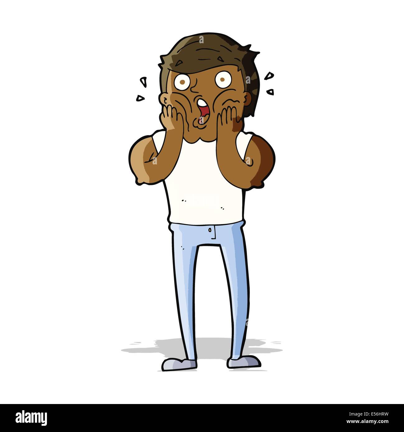 cartoon gasping man Stock Vector Image & Art - Alamy