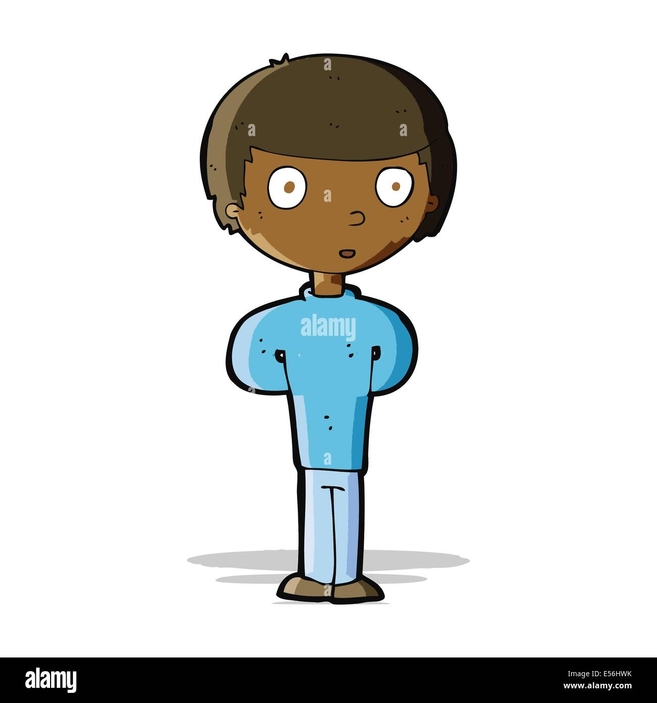 Cartoon curious boy Stock Vector Images - Alamy