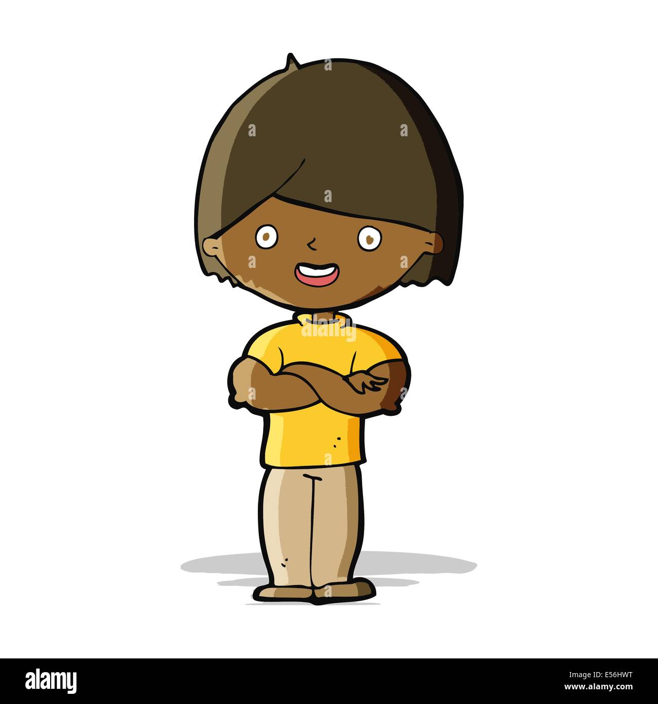 cartoon man with crossed arms Stock Vector Image & Art - Alamy