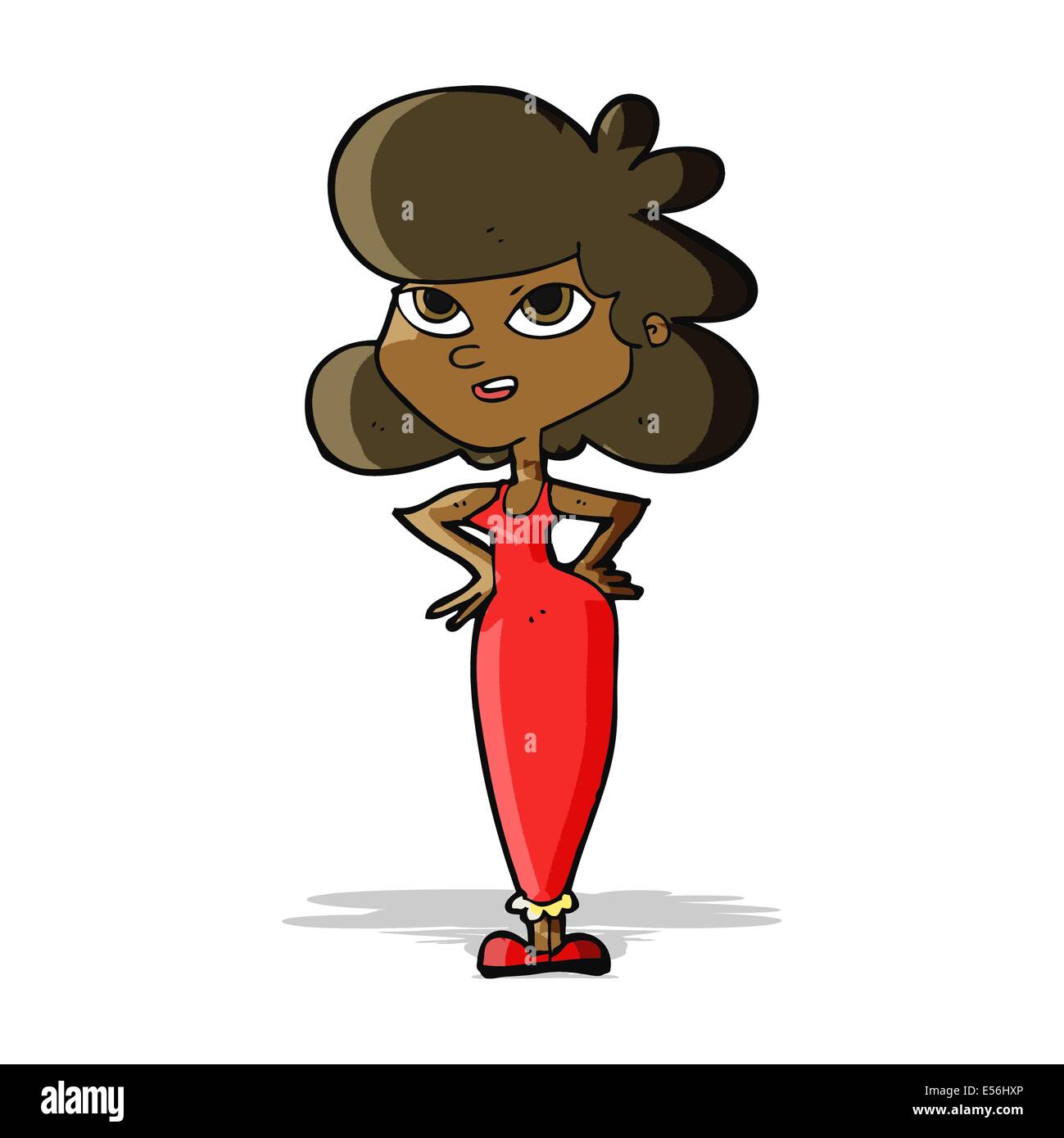 Cartoon girl hands on hips hi-res stock photography and images - Alamy
