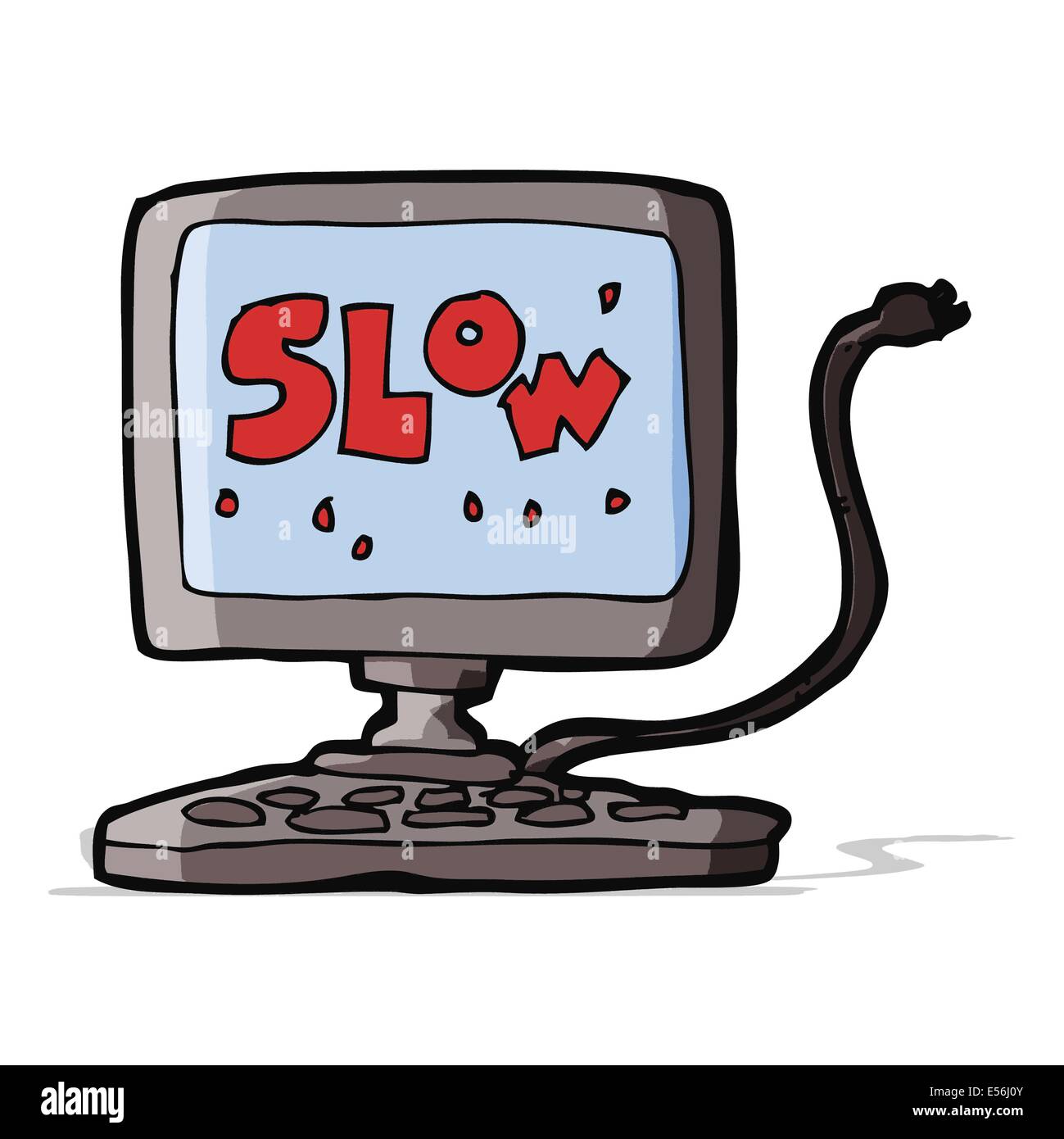 Cartoon slow computer hi-res stock photography and images - Alamy