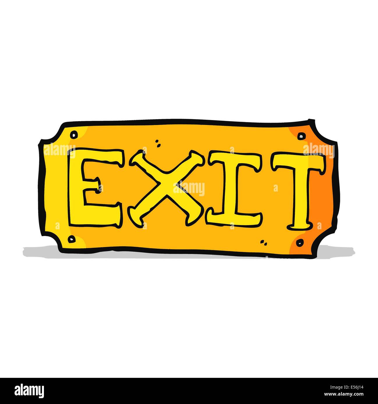 cartoon exit sign Stock Vector Image & Art - Alamy