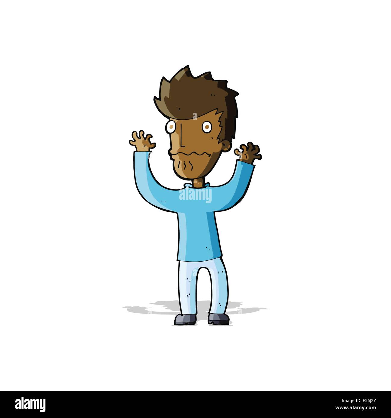 cartoon frightened man Stock Vector Image & Art - Alamy