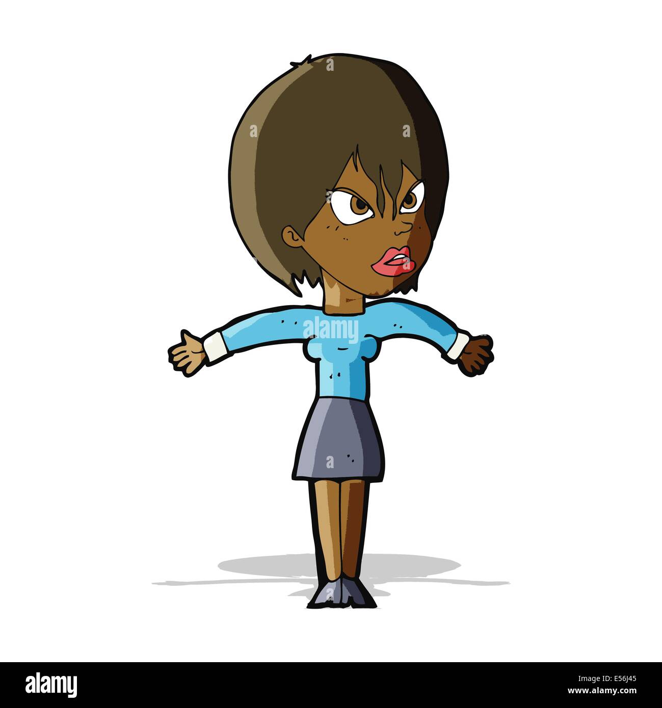 cartoon annoyed girl Stock Vector Image & Art - Alamy