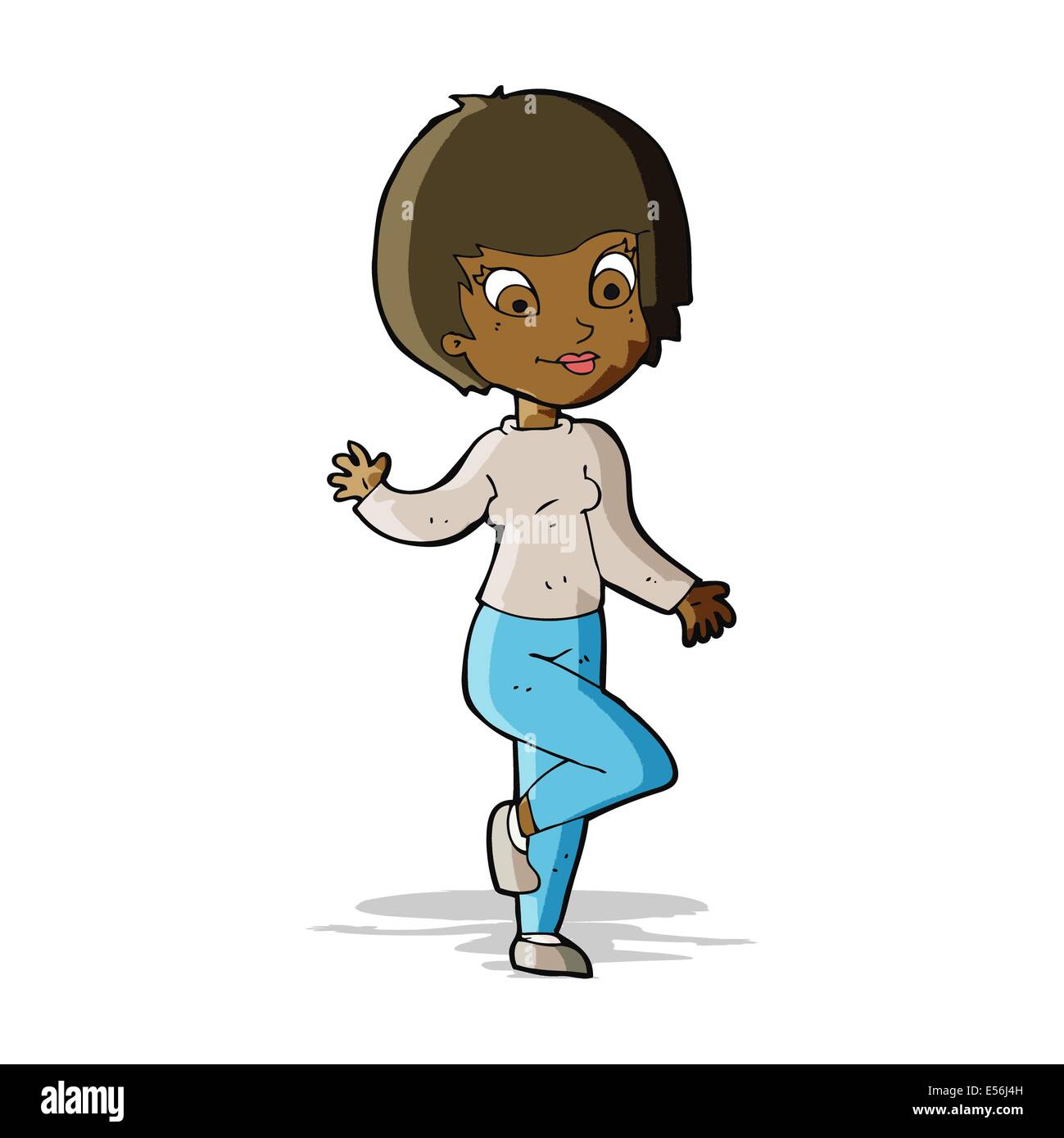 cartoon woman waving Stock Vector Image & Art - Alamy