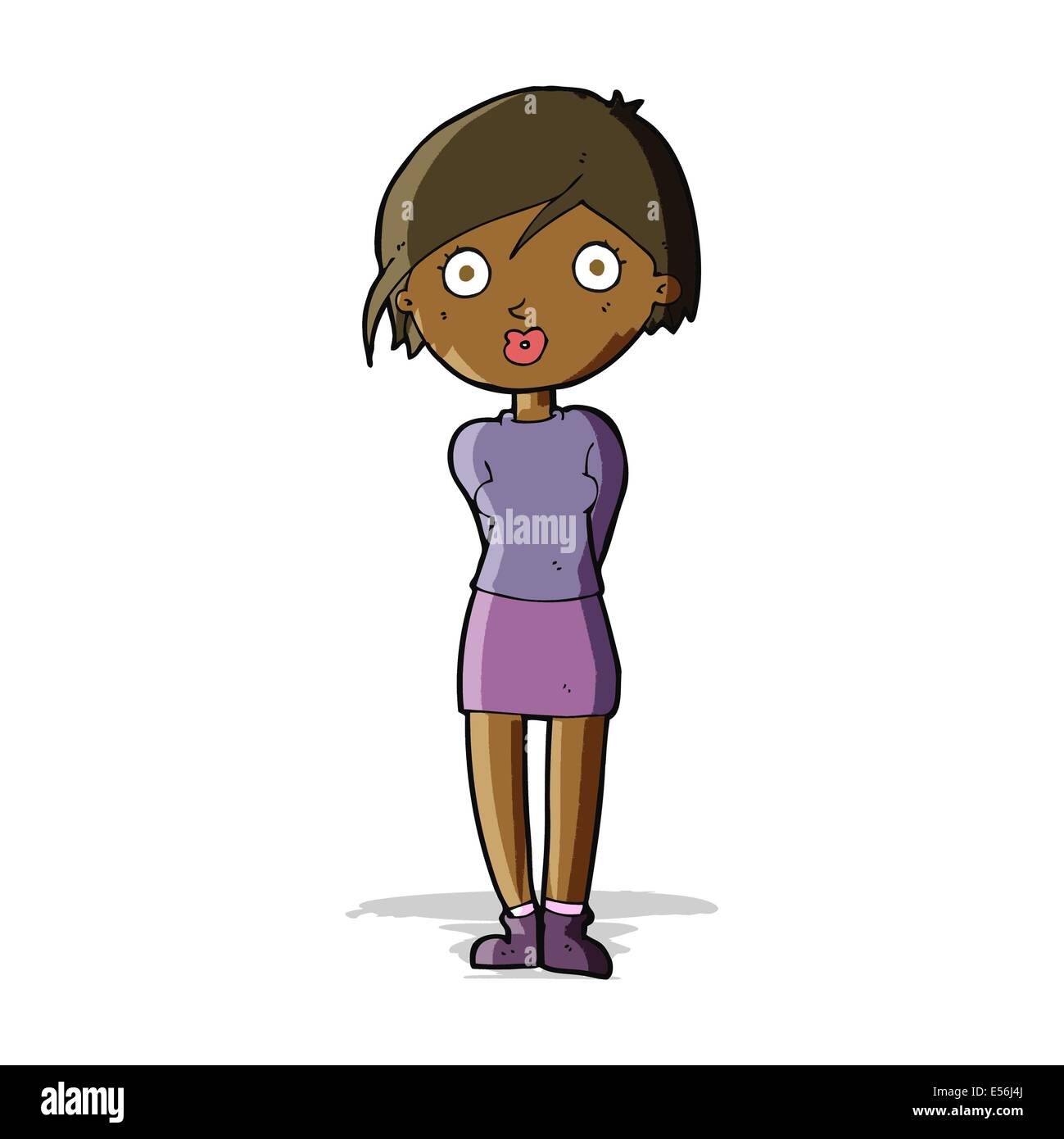 cartoon surprised girl Stock Vector Image & Art - Alamy