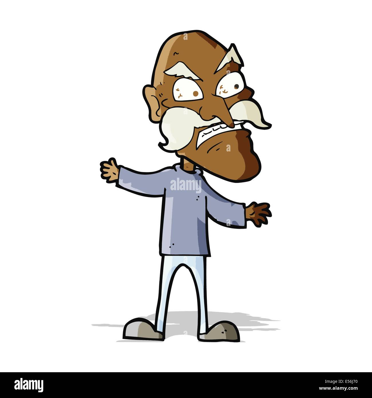 cartoon angry old man Stock Vector Image & Art - Alamy