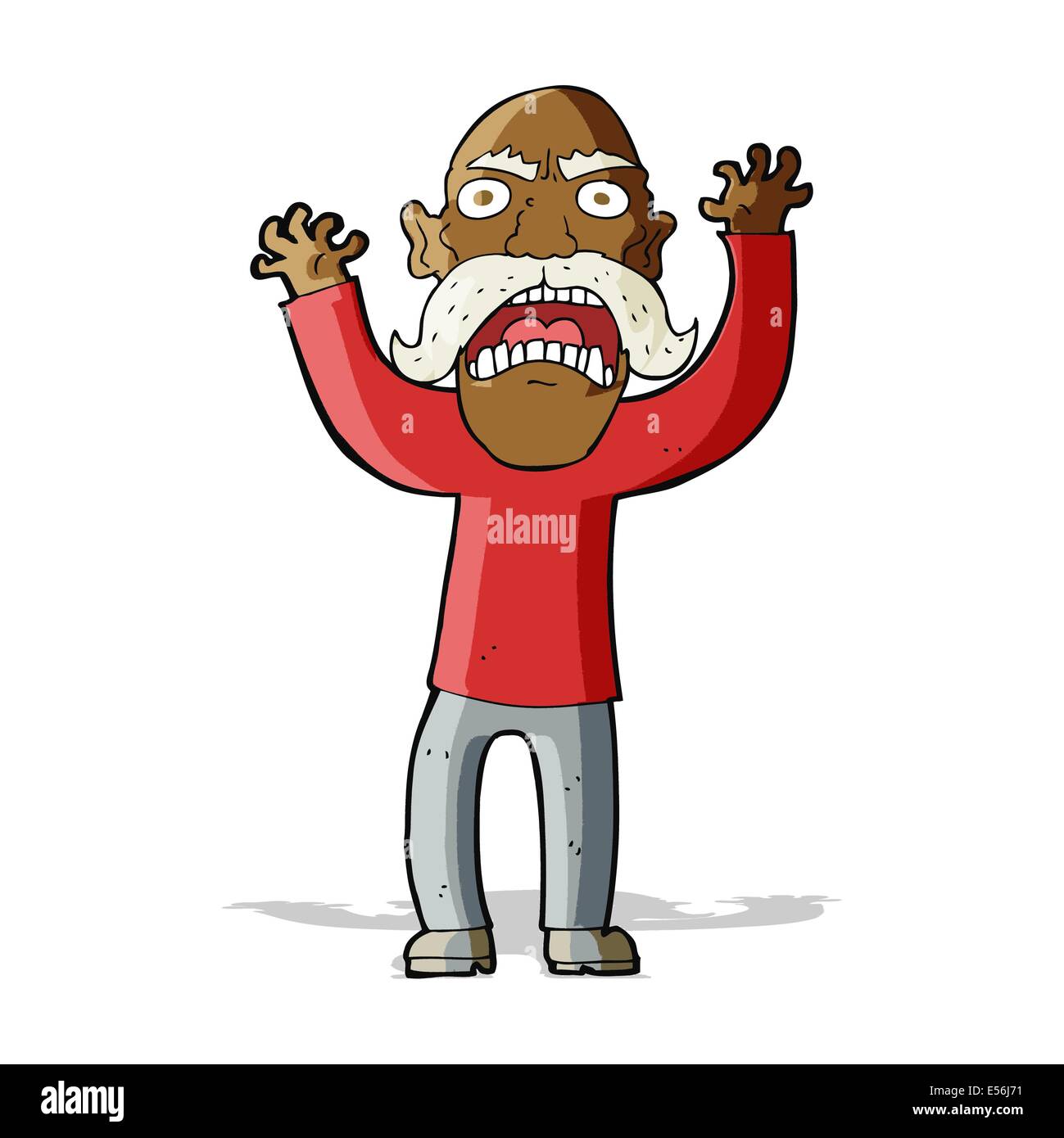 cartoon angry old man Stock Vector Image & Art - Alamy