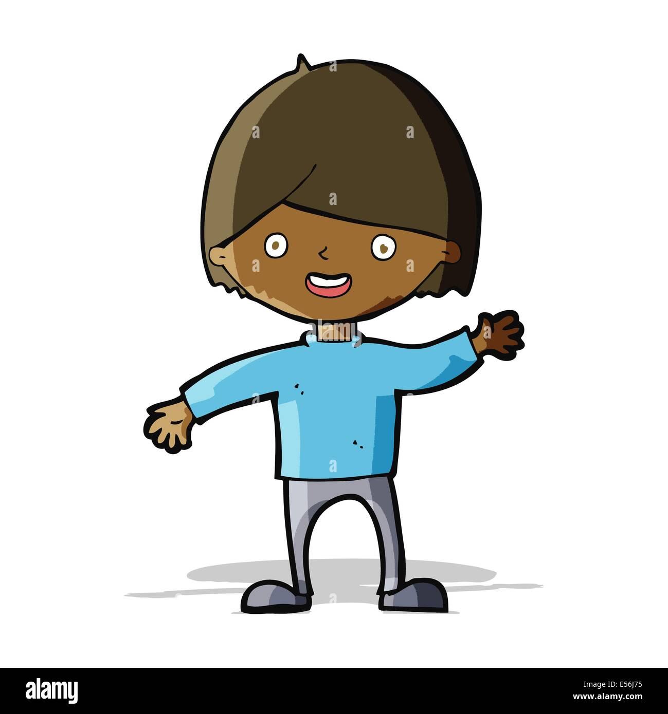 cartoon waving boy Stock Vector Image & Art - Alamy