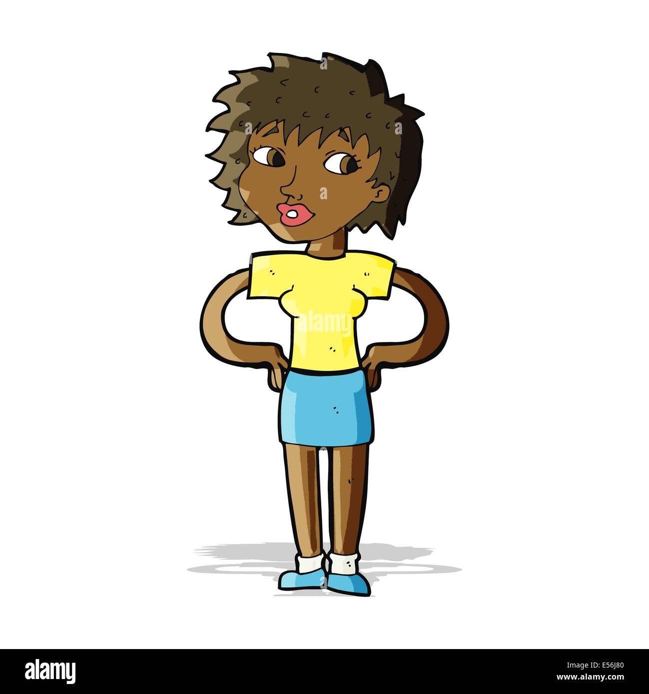 Cartoon woman hands on hips hi-res stock photography and images - Alamy