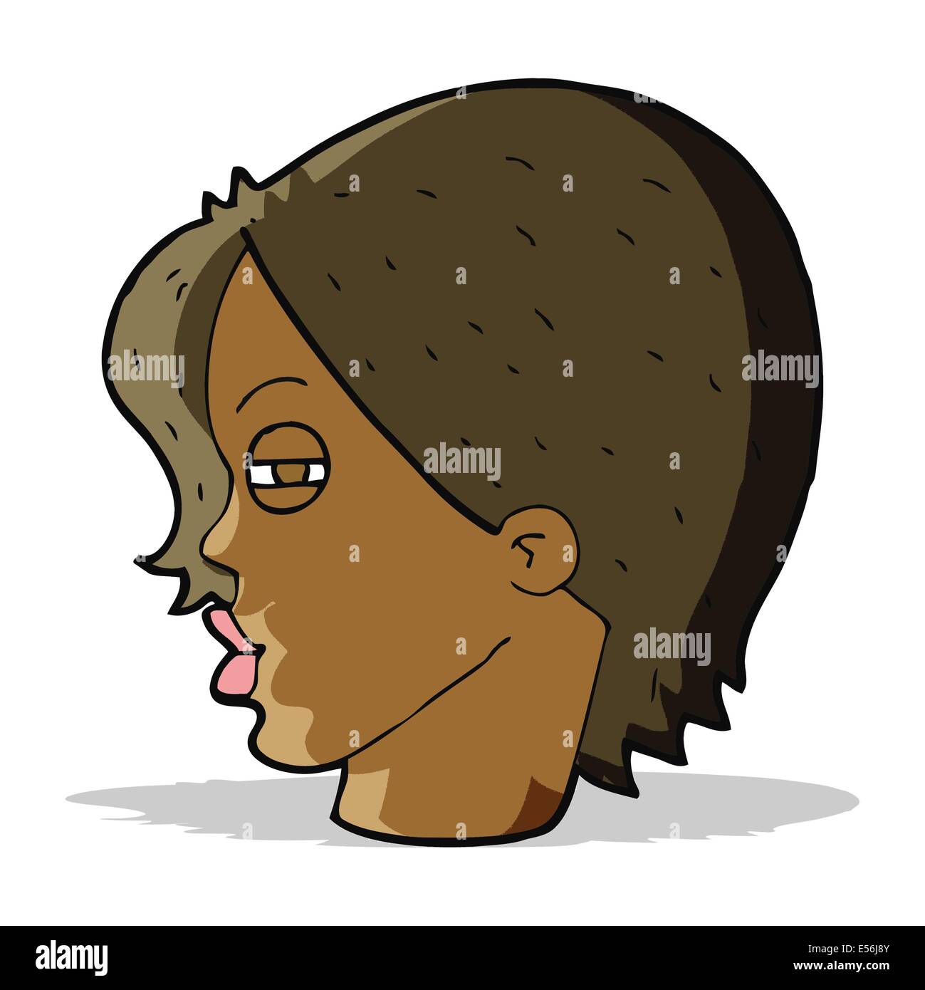cartoon female face with narrowed eyes Stock Vector Image & Art - Alamy