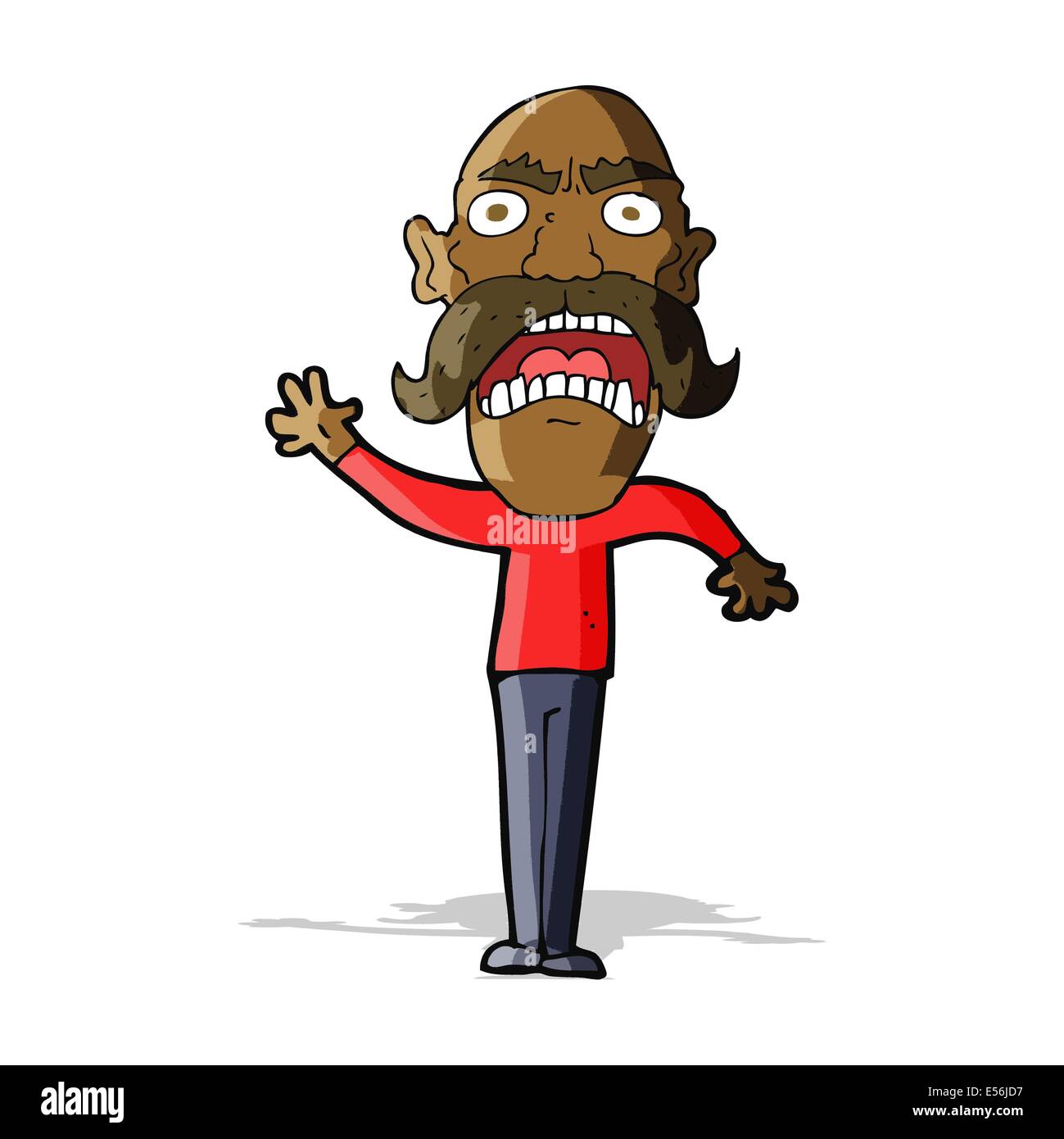 cartoon angry old man Stock Vector Image & Art - Alamy