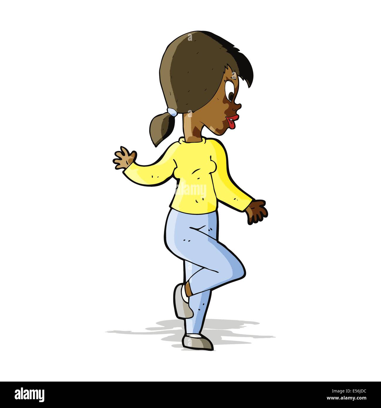 cartoon woman waving Stock Vector Image & Art - Alamy