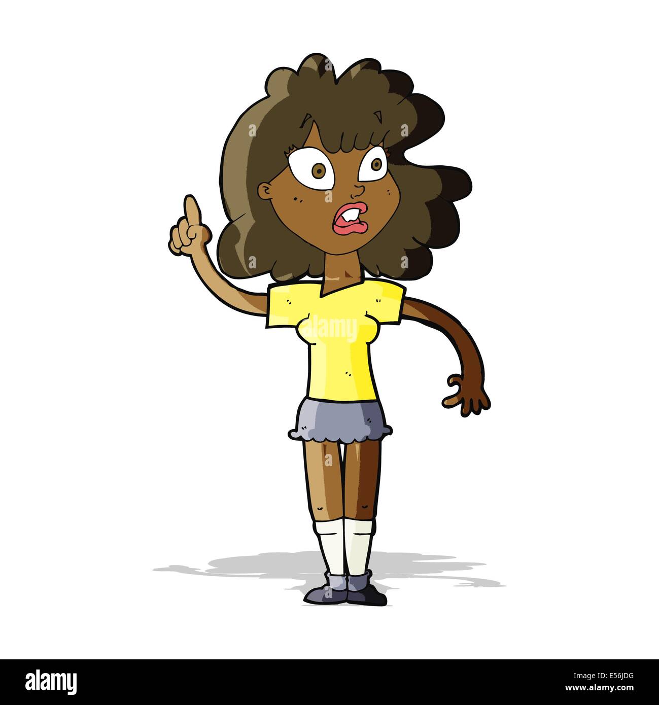 cartoon woman making point Stock Vector Image & Art - Alamy