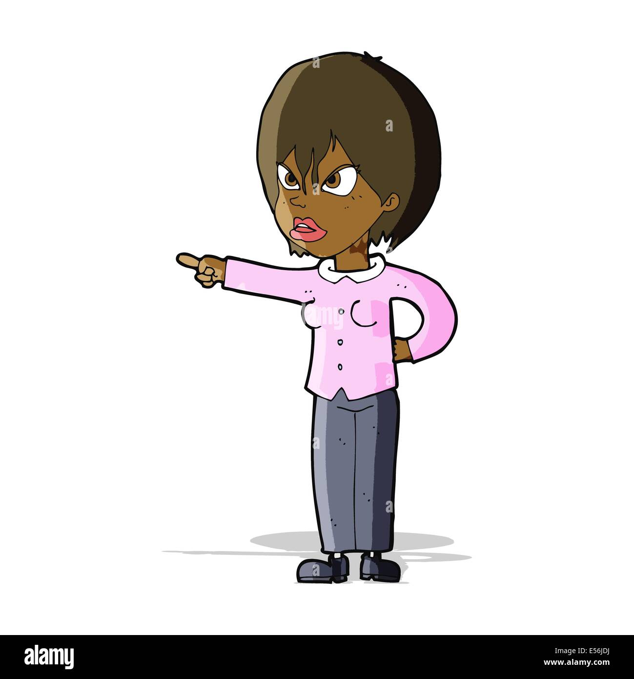 cartoon woman accusing Stock Vector Image & Art - Alamy