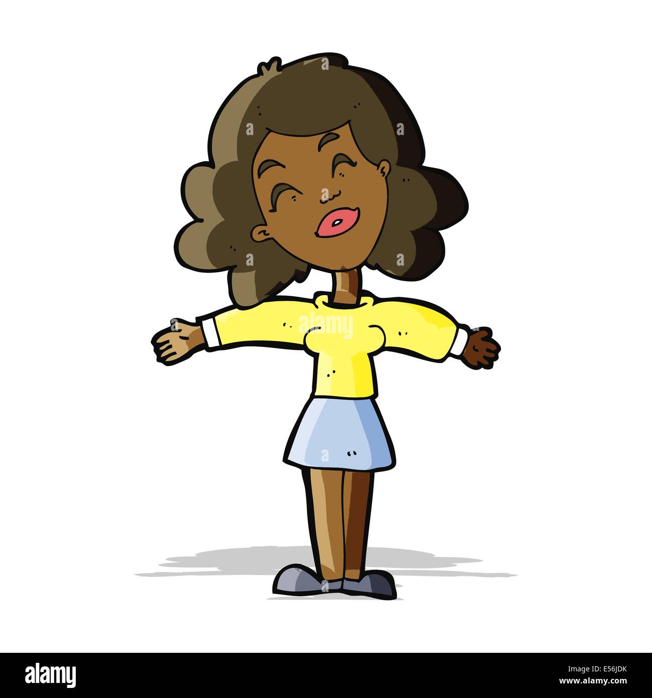 cartoon woman with open arms Stock Vector Image & Art - Alamy