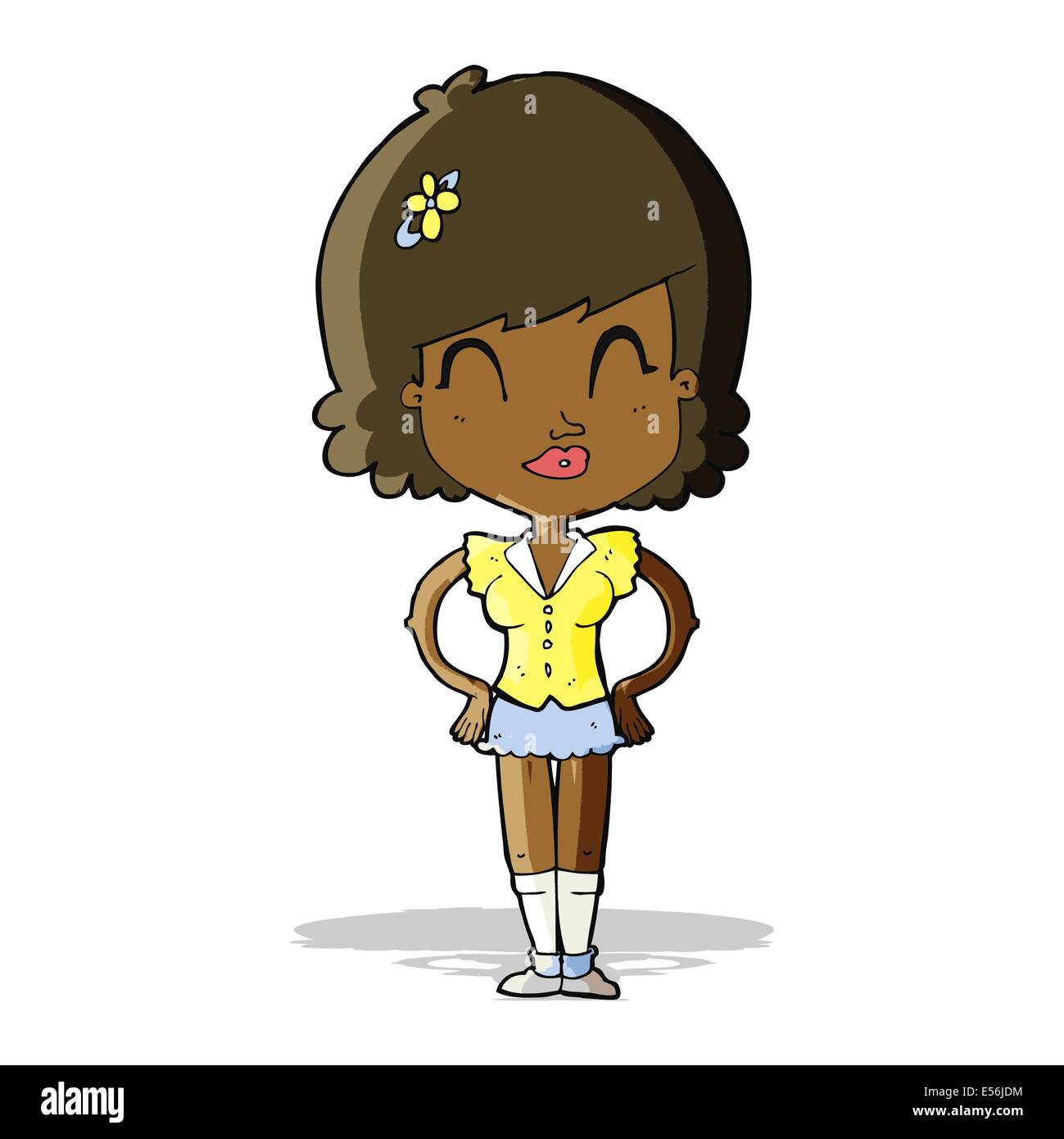 cartoon happy woman Stock Vector Image & Art - Alamy