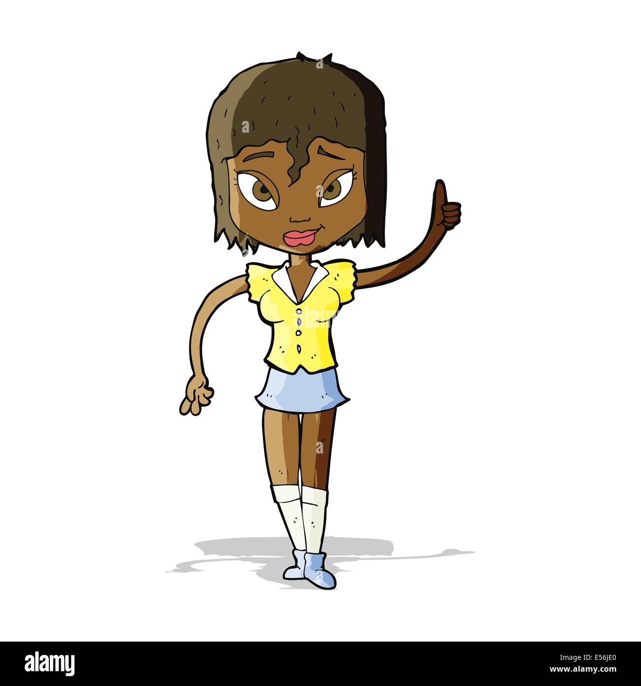 cartoon woman making point Stock Vector Image & Art - Alamy