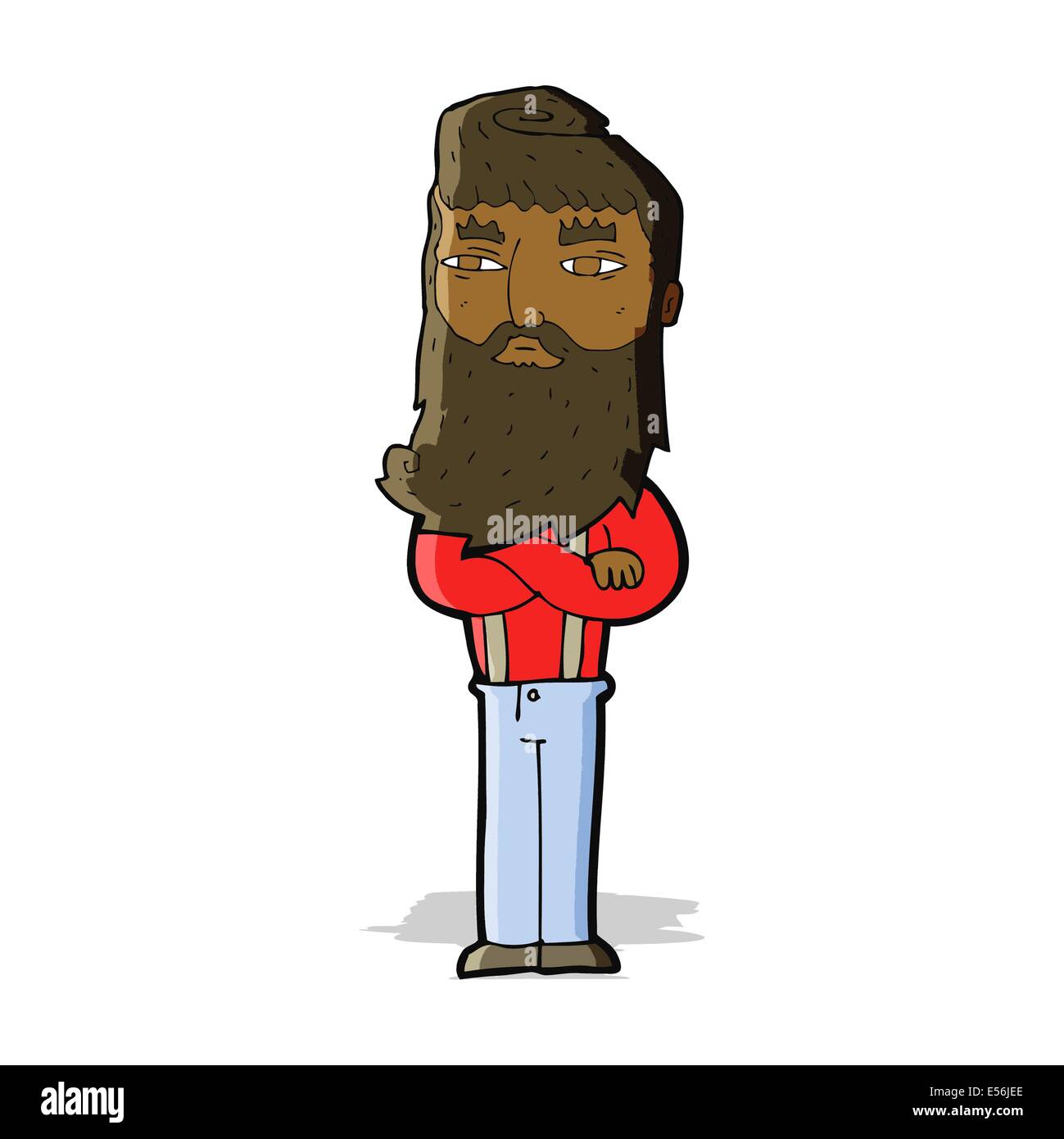 cartoon serious man with beard Stock Vector Image & Art - Alamy