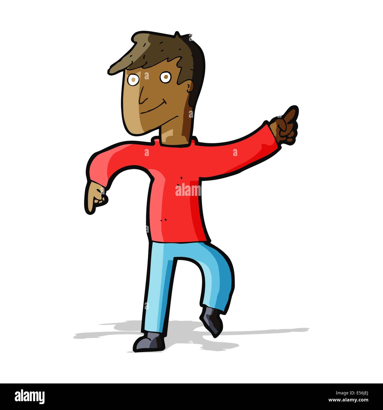cartoon happy man pointing Stock Vector Image & Art - Alamy