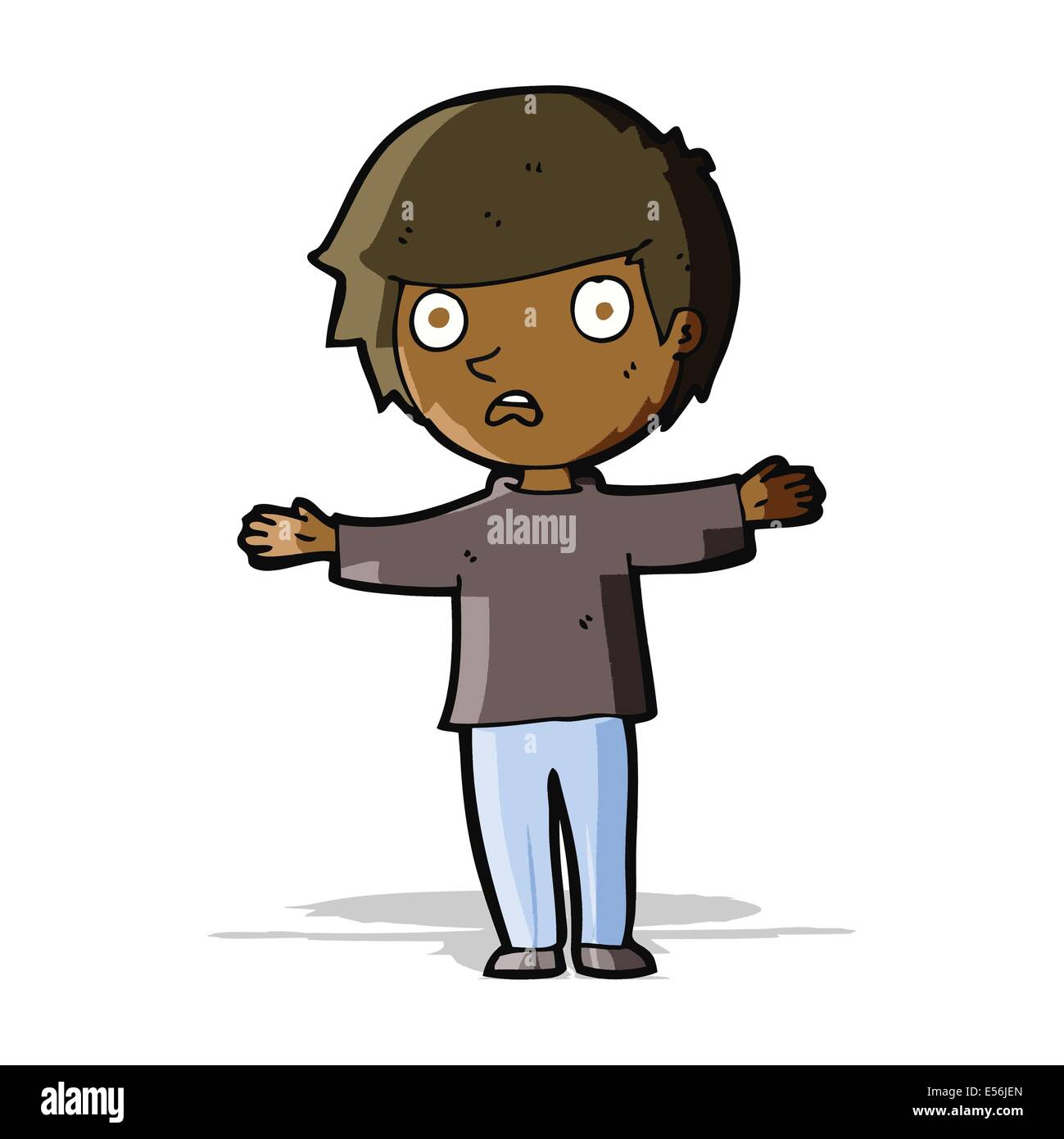 cartoon worried boy Stock Vector Image & Art - Alamy