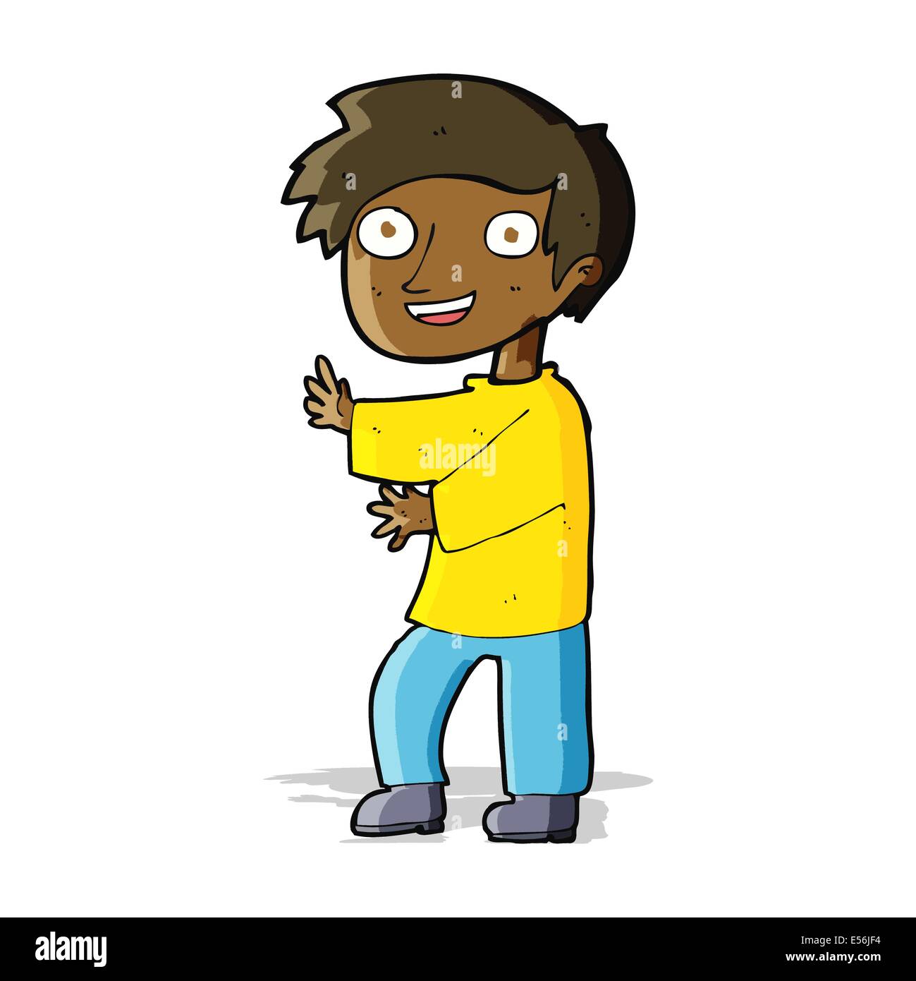 cartoon excited boy Stock Vector Image & Art - Alamy